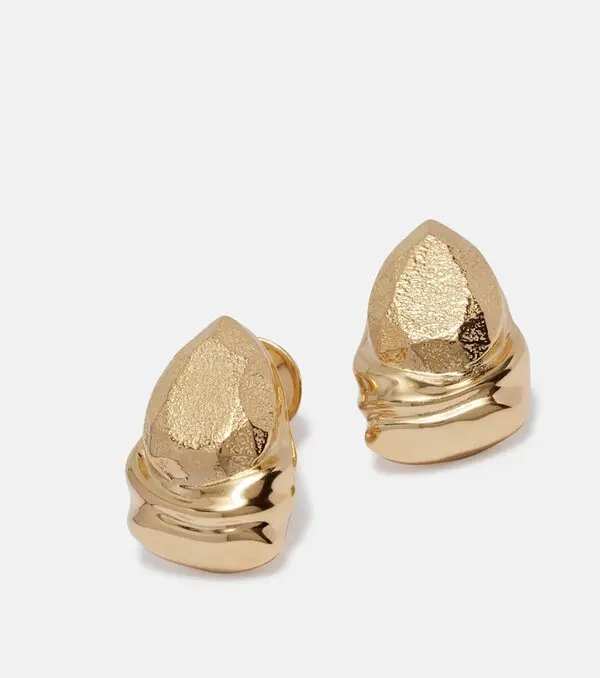 Oscar De La Renta Plated Stud Earrings