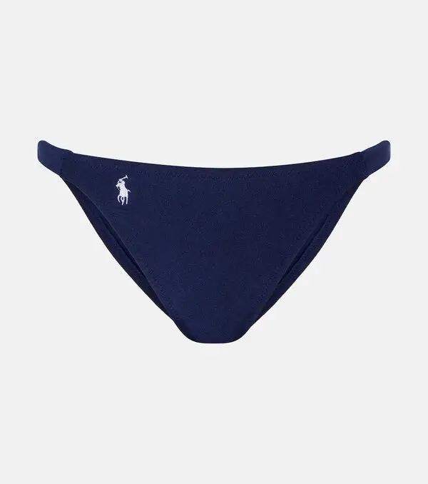 Polo Ralph Lauren Embroidered Bikini Bottoms - Blue