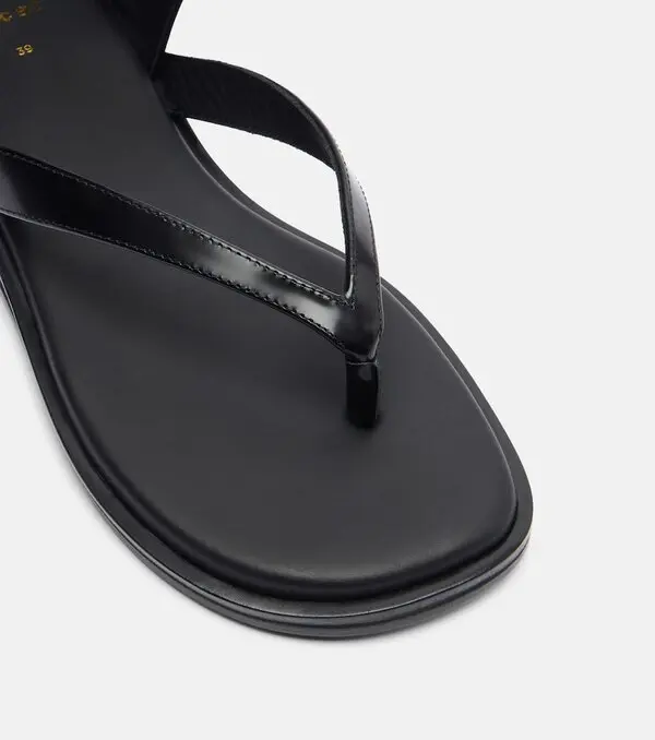 Sacai Leather Thong Sandals With Velcro Fastening