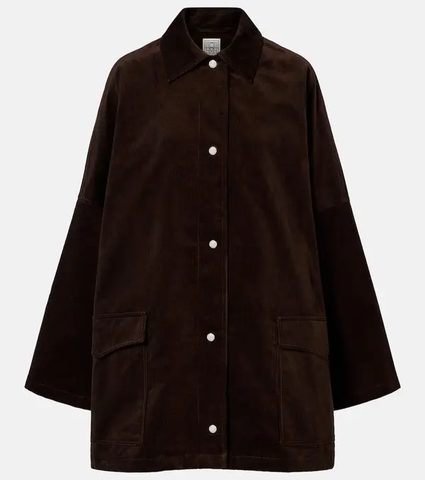 TOTEME Cotton Corduroy Overshirt - Brown