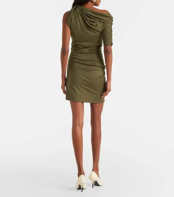 Jacquemus Draped Cotton And Silk Minidress