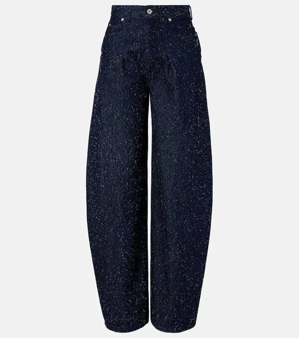 Jacquemus Logo Barrel-leg Jeans - Blue