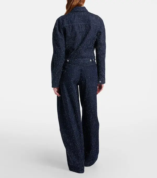 Jacquemus Logo Barrel-leg Jeans - Blue