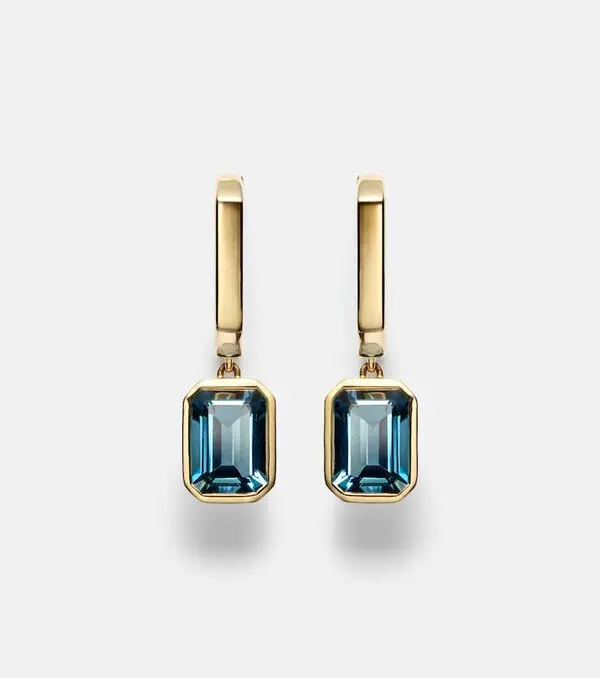 BUCHERER FINE JEWELLERY 18kt Yellow Drop Earrings With Topaz - Gold