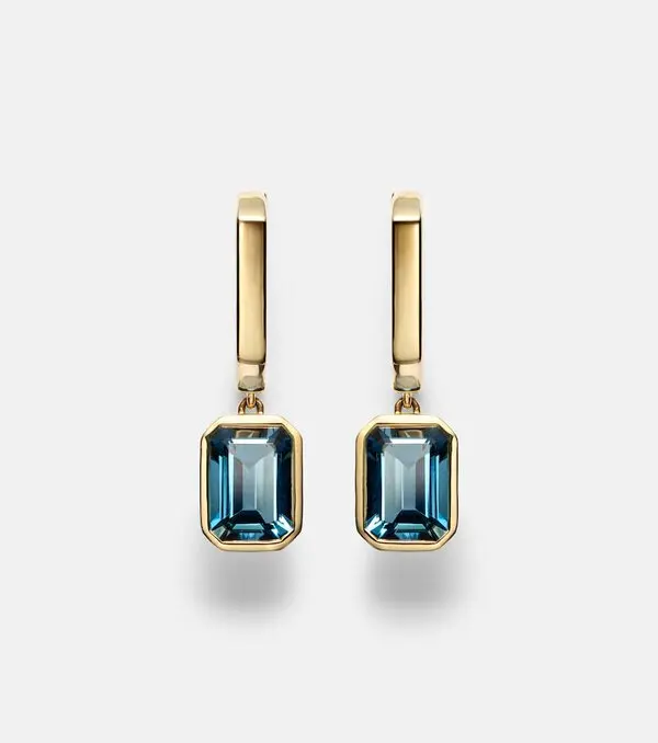 BUCHERER FINE JEWELLERY 18kt Yellow Topaz Drop Earrings - Gold