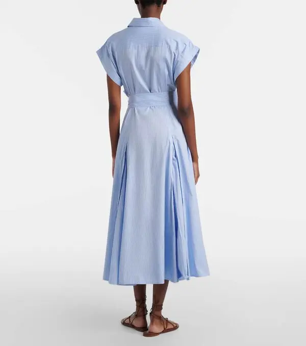Polo Ralph Lauren Bengal Stripe Cotton Shirt Dress - Blue