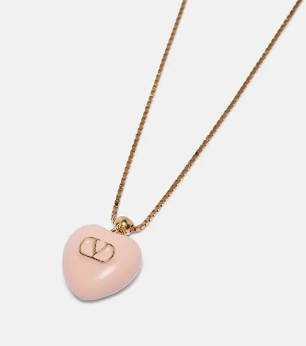 Valentino Garavani Cœur Royal Enamel Pendant Necklace