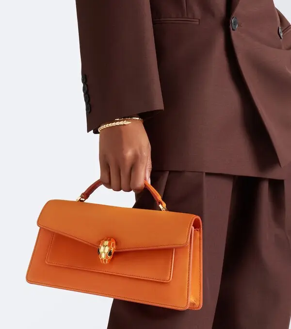 BVLGARI Serpenti Forever Top-handle Bag - Orange