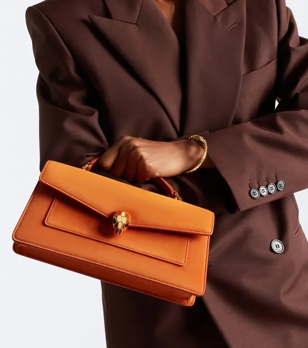 BVLGARI Serpenti Forever Top-handle Bag - Orange