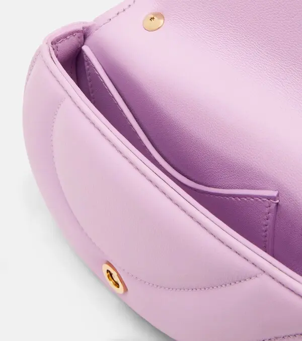 BVLGARI Serpenti Cuoricino Leather Top-handle Bag - Purple