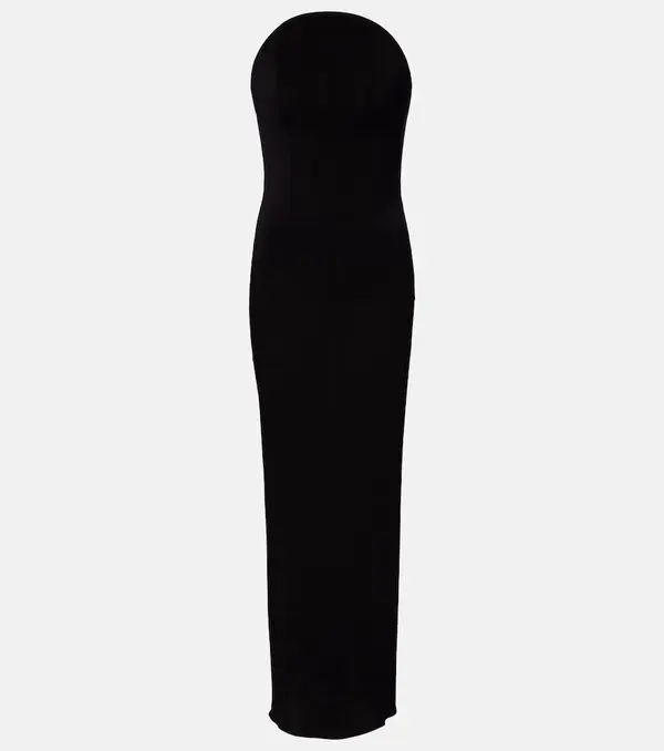 Alaïa Sheer Jersey Cocktail Dress - Black