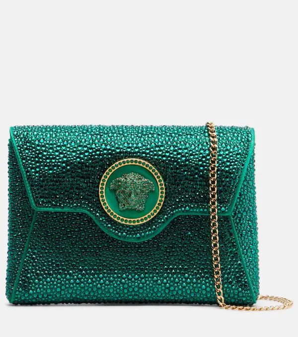 Versace Medusa Mini Embellished Crossbody Bag