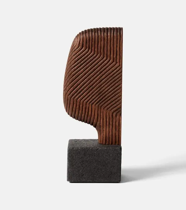 ZANAT Moai Walnut Bookend Patrick Norguet - Brown