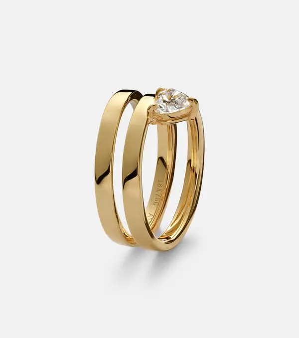 ANITA KO Coil 18kt Ring With Diamonds