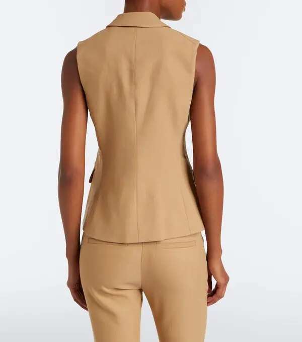 Veronica Beard Benny Single-breasted Vest - Brown