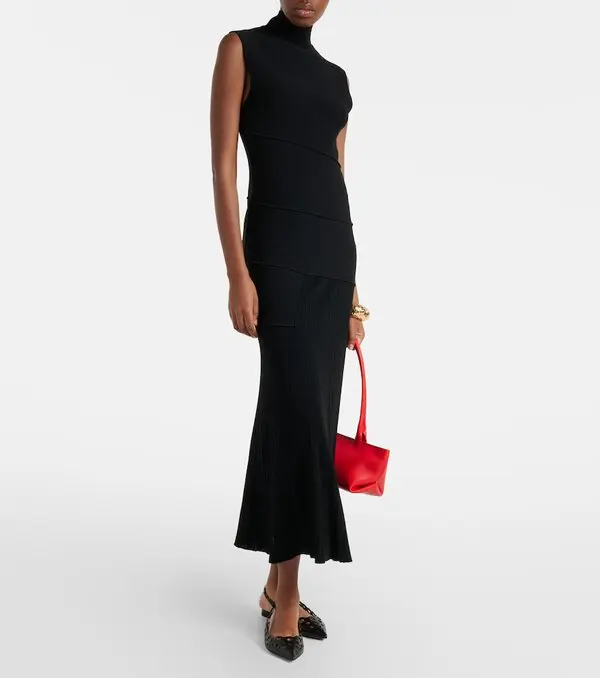 GIANVITO ROSSI Cutout Leather Slingback Flats