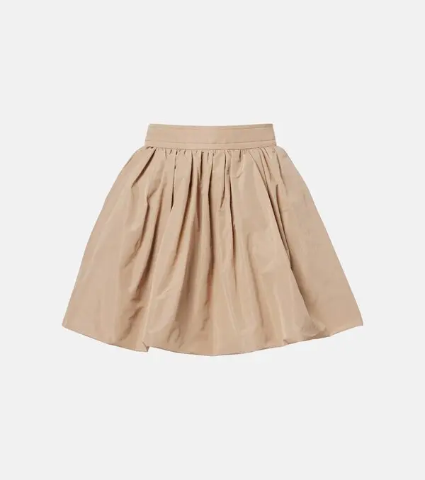 PATOU Gathered Faille Miniskirt - Beige