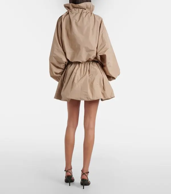 PATOU Gathered Faille Miniskirt - Beige