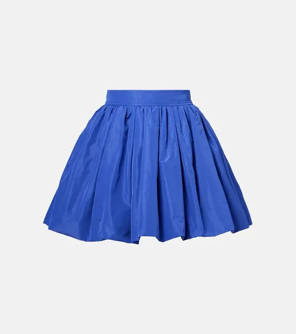 PATOU Gathered Faille Miniskirt - Blue
