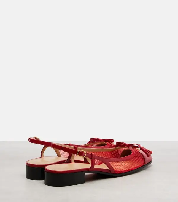 Valentino Garavani Valet Du Roi Slingback Flats - Red