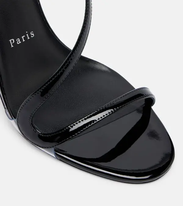 CHRISTIAN LOUBOUTIN Rosa Z Patent Leather Sandals - Black