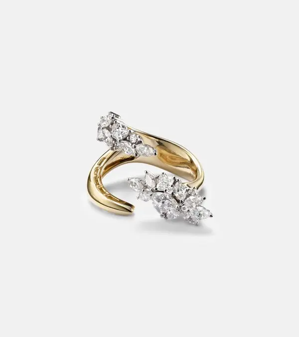 Yeprem 18kt Yellow And White Diamond Ring