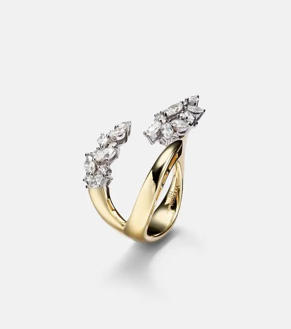Yeprem 18kt Yellow And White Diamond Ring