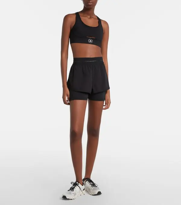 Adidas By Stella McCartney Logo Shorts - Black