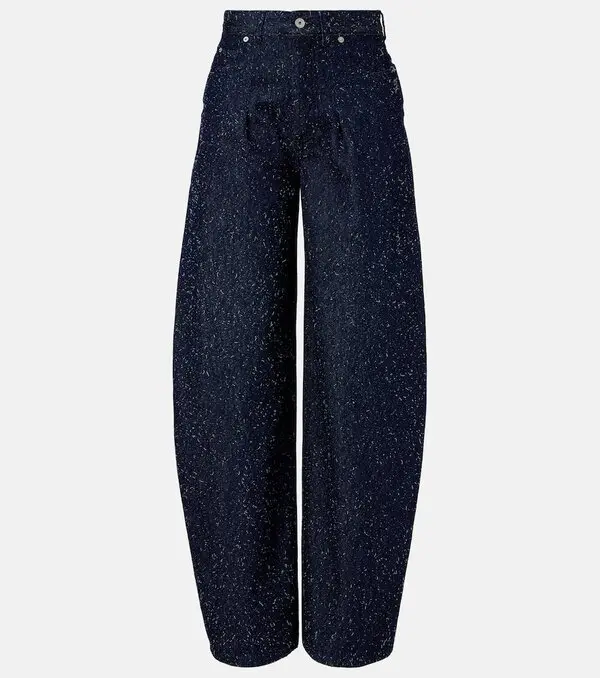 Jacquemus Logo Barrel-leg Jeans - Blue