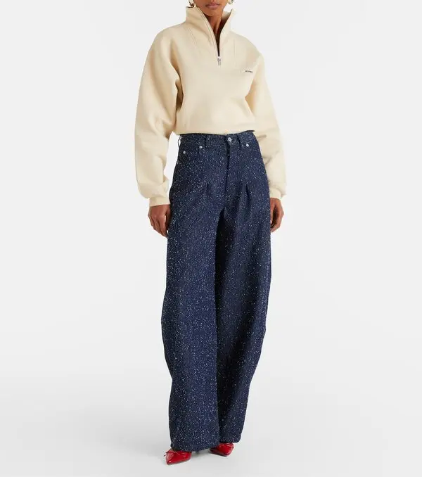 Jacquemus Logo Barrel-leg Jeans - Blue
