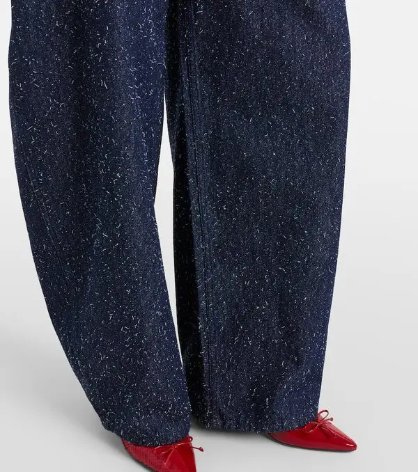 Jacquemus Logo Barrel-leg Jeans - Blue