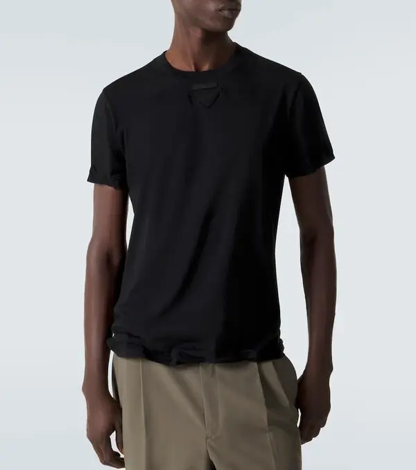 Prada Cotton Jersey T-shirt - Black