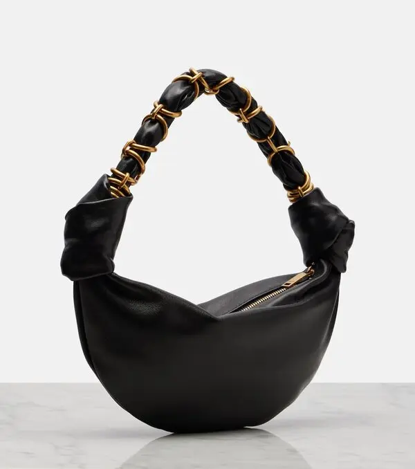Saint Laurent Amalia Mini Leather Shoulder Bag - Black