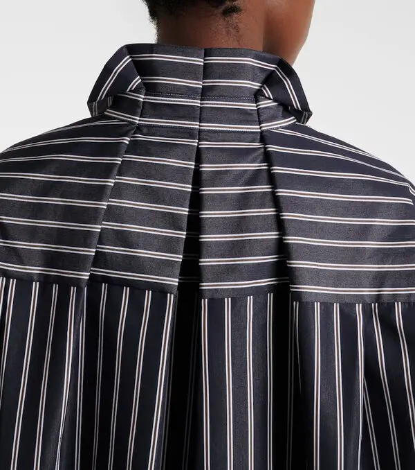 Sacai Striped Oversized Cotton-blend Shirt