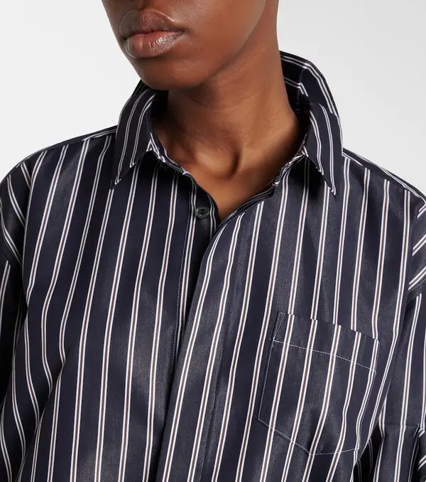 Sacai Striped Oversized Cotton-blend Shirt