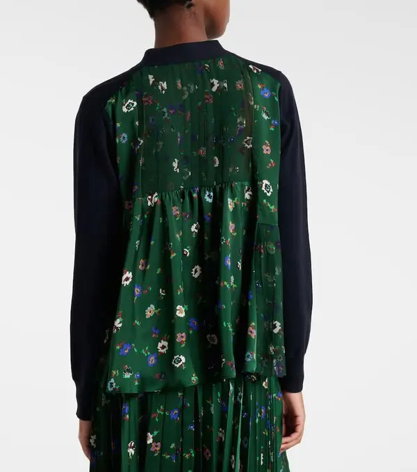 Sacai Floral Cotton Cardigan