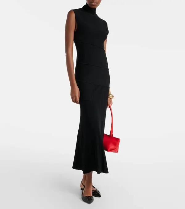 GIANVITO ROSSI Cutout Leather Slingback Flats