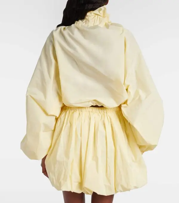 PATOU Tie-neck Faille Top - Yellow