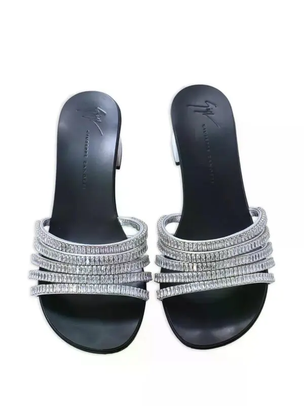GIUSEPPE ZANOTTI Crystal-embellished Block Heel Sandals