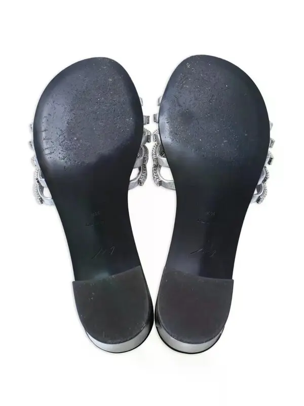 GIUSEPPE ZANOTTI Crystal-embellished Block Heel Sandals
