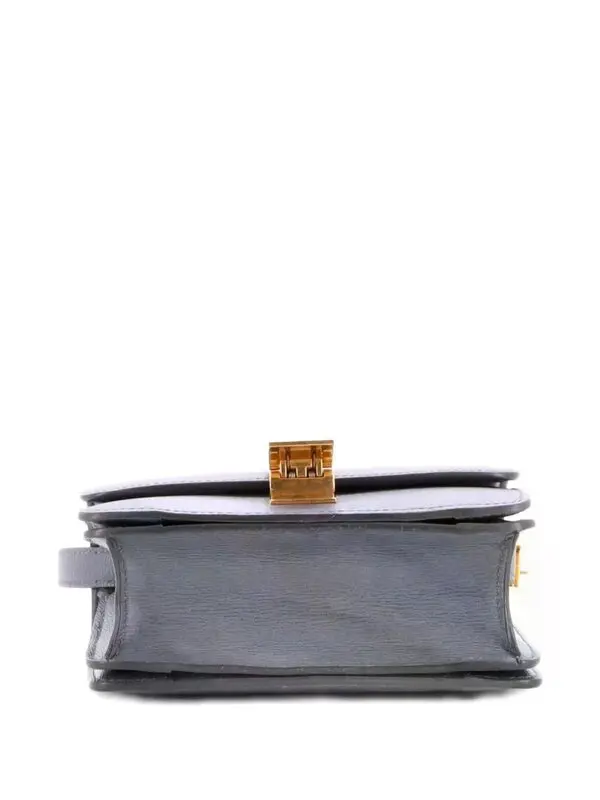 Celine Classic Box Bag Grainy Leather Teen Shoulder Bag - Grey