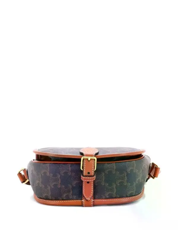 Celine Folco Bag Triomphe Coated Canvas Medium - Brown