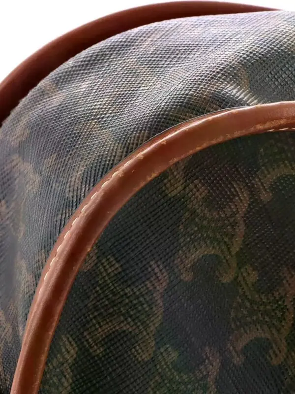 Celine Folco Bag Triomphe Coated Canvas Medium - Brown