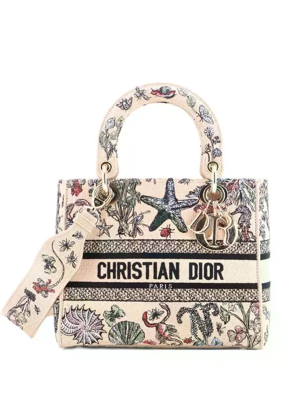 Dior Lady D-lite Medium Satchel - Neutrals