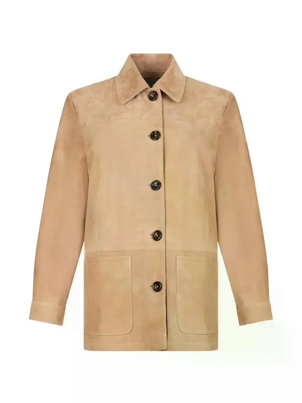 Liu Jo Suede Jacket With Pockets - Neutrals