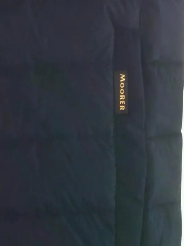 MOORER Quilted Zip Gilet - Blue