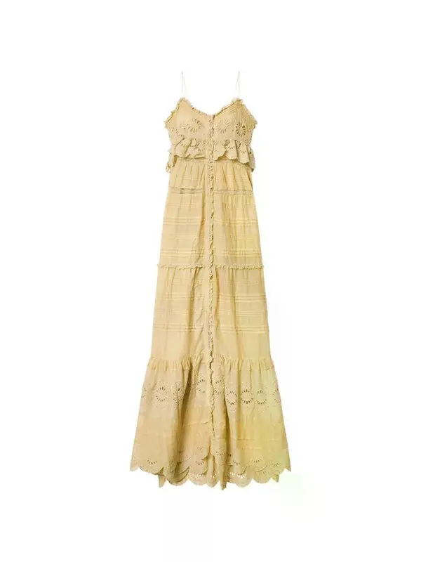 MARANT ETOILE Ruffled Lace Paule Dress - Neutrals