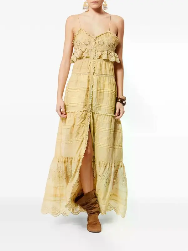 MARANT ETOILE Ruffled Lace Paule Dress - Neutrals