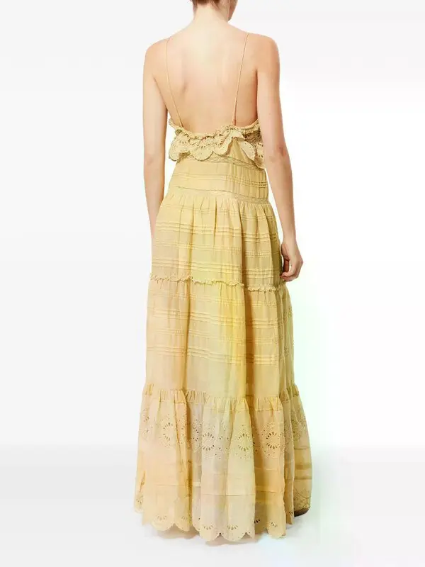 MARANT ETOILE Ruffled Lace Paule Dress - Neutrals