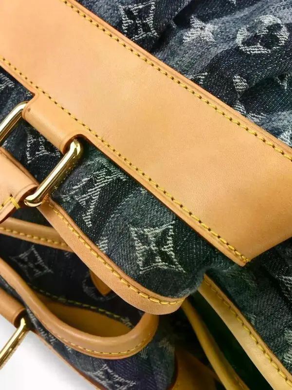 LOUIS VUITTON 2006 Raye Gm Monogram Denim Tote Bag - Blue